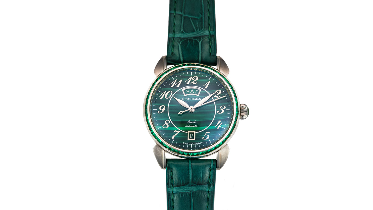 The Earl, Limited Edition - Malachite with 1.8 ctw of genuine emeralds